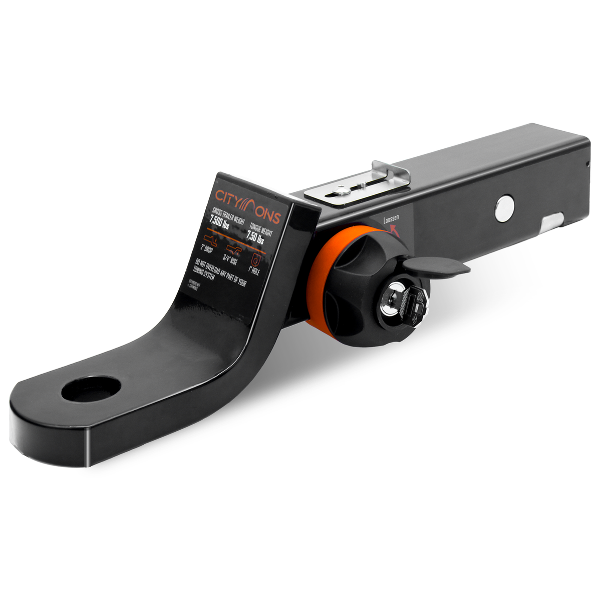 Trailer Hitch Ball Mount 1-7/8” Hitch Ball (2” Drop, 7,500 lbs ...